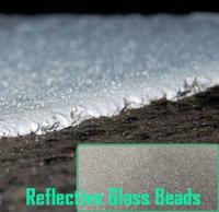 China 46HRC Reflective Glass Beads 2.5g/cm³ Density for Traffic Paint and Road Marking Applications for sale