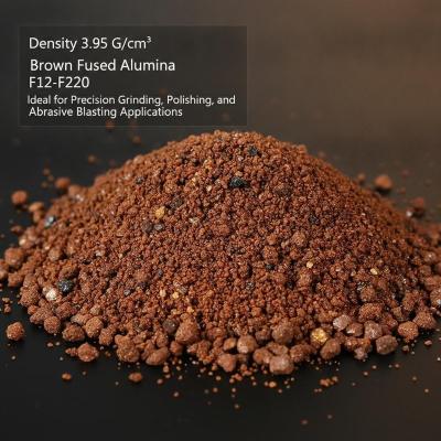 China Density 3.95 Gcm3 Brown Fused Alumina F12 F220 Ideal for Precision Grinding Polishing and Abrasive Blasting Applications for sale