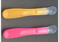 China 2 Color Silicone Injection Molding Reusable Baby Feed Spoon for sale