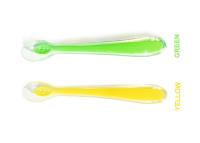 China Customize Food Grade Colorful Self Feeding Training Spoon For First Stage Baby for sale