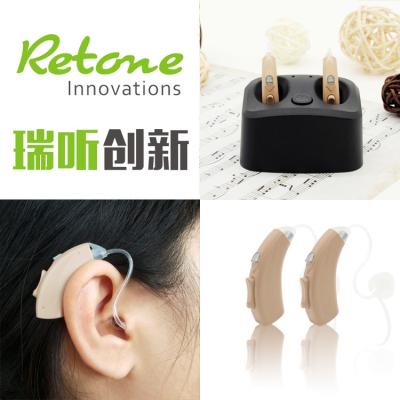 China Volume Control Rechargeable BTE Hearing Amplifie With Noise Cancelling for sale