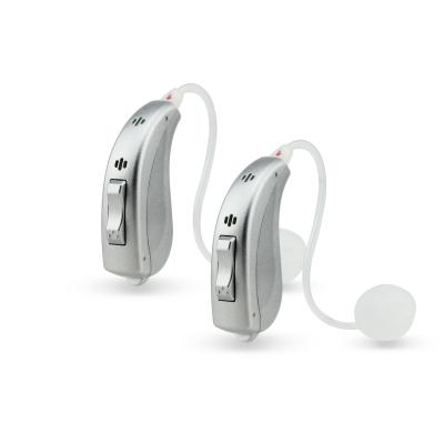 China Deaf Open Fit BTE Hearing Aid Beige Hearing Amplifier With Noise Reduction for sale