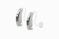 China Silver Open Fit Behind The Ear Hearing Aids 25H Personal Sound Amplifiers For Adults With Hearing Loss for sale