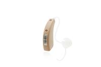 China BTE Mini Rechargeable Hearing Aids Dual Microphone Beige White for sale