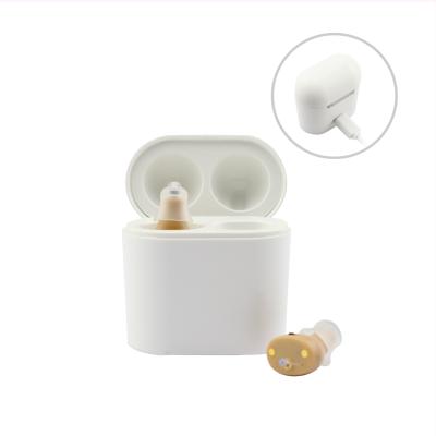 China Invisible Ear Hearing Aids with Portable Case Rechargeable CIC Hearing Aid for sale