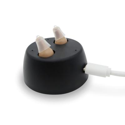 China Completely In Canal Rechargeable Hearing Aids For Deaf People Blue Red for sale