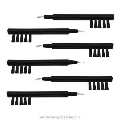China 50mm Hearing Aid Brush Cleaning Tool With Wax Loop Magnet for sale