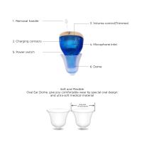 China Blue Invisible Hearing Aids For Tinnitus Rechargeable Receiver In Canal for sale