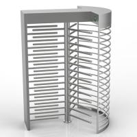 China Zecheng Full Height Double Turnstile Gate 500mm Barrier Stainless Steel 304 IP54 for sale