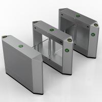 China Electronic Pedestrian Turnstile Gate 110V 220V 550-900mm Flap Barrier System for sale