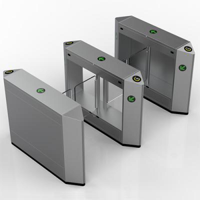 China Electronic Pedestrian Turnstile Gate 110V 220V 550-900mm Flap Barrier System for sale