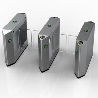 China Electronic Pedestrian Turnstile Gate 110V 220V 550-900mm Flap Barrier System for sale