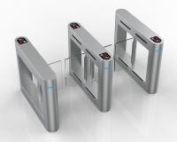 China RFID Wing Gate Turnstile 304 Stainless Steel 550-900mm Passage Width IP54 for sale