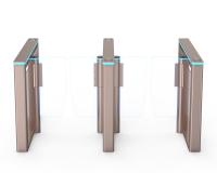 China Aluminum Alloy Speed Gate Turnstile 110V 220V IC Card RFID Swing Barrier System for sale