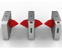 China Access Control Electronic Turnstile Gates With Stainless Steel Flap Barrier for sale