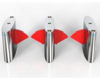 China Glass Swing Barrier Gate Turnstile Button IC RFID Card Control Mode for sale