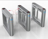 China Stainless Steel Glass Turnstile Swing Gate IP54 Security Access Control 600mm Passage for sale