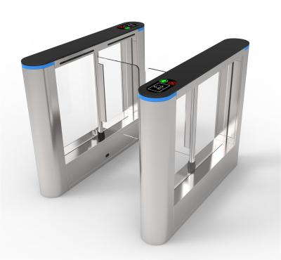 China Aluminum Alloy Office Security Gates Automatic Flap Barrier 1400mm 50 People/min for sale
