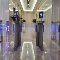 China Zecheng ZC-S118 Aluminum Alloy Office Security Turnstile Gate 1400mm Fast Speed for sale