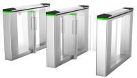 China Silver Customized Waist High Turnstile Anti Reverse Employee Entrance System for sale