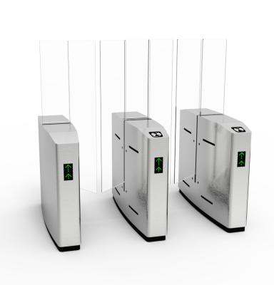 China Zecheng ZC-S118 Full Height Sliding Turnstile 1400mm Aluminum Alloy Card Reader for sale