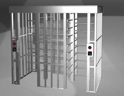 China IP54 Full Height Pedestrian Turnstile 150KG 550mm Passage Stainless Steel 304 for sale