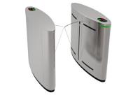 China ZECHENG Flap Turnstile Gate zc-b90 RS232 220V 50Hz Silver Stainless Steel Access Control for sale