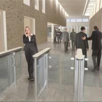 China Waist Height Office Security Gates , 50HZ Pedestrian Access Control Turnstile Gate for sale