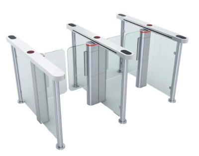 China Zecheng ZC-S118 Aluminum Alloy Face Recognition Turnstile 1400mm 980mm Office Security Gate for sale