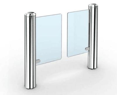 China Aluminum Alloy Office Security Speed Turnstile 1400mm Biometric Card Reader Gate for sale