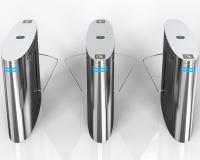 China ZECHENG Stainless Steel Flap Turnstile Gate 550mm Passage 10 Million Lifespan for sale