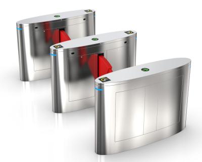 China Stainless Steel Flap Turnstile Gate With 550mm Passage Width High Strength for sale