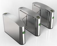 China 550mm Width Flap Turnstile Gate Barrier Access Control System 220V 50Hz RS232 for sale