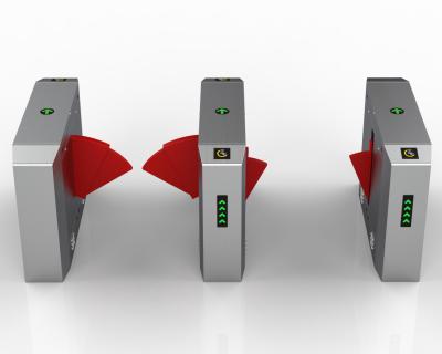 China ZECHENG Flap Turnstile Gate 550mm Passage Width 220V Security Access Control System for sale