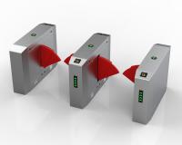 China ZECHENG Flap Turnstile Gate 550mm Passage Width 220V Security Access Control System for sale