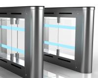 China Zecheng QR Code Speed Gate Turnstile Access Control 1400mm 980mm Brushless DC Motor for sale