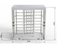 China Stainless Steel 304 Full Height Turnstile 550mm Passage Width IP54 Access Control for sale