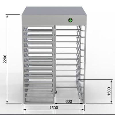China Full Height Pedestrian Turnstile 500mm Barrier Stainless Steel 220V 50Hz for sale