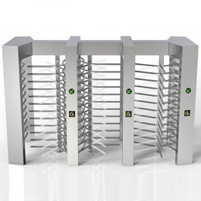China Stainless Steel Full Height Turnstile Gate 70W RS485 Access Control 550mm Passage for sale