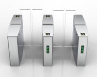 China Stainless Steel 304 Sliding Turnstile Gate 80W RFID Access Control 550-900mm Passage for sale