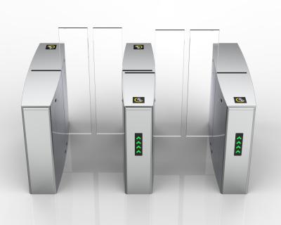 China Stainless Steel 304 Sliding Turnstile Gate 80W RFID Access Control 550-900mm Passage for sale