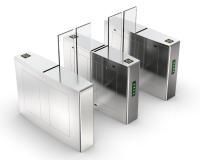 China Stainless Steel 304 Sliding Turnstile Gate 80W RFID Access Control 550-900mm Passage for sale
