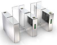 China Stainless Steel 304 Sliding Turnstile Gate 80W RFID Access Control 550-900mm Passage for sale