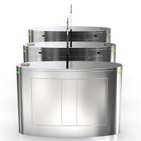 China 80W Sliding Gate Turnstile With Card Reader Silver Color Anti Tailgating for sale
