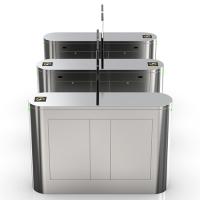 China Silver Glass Security Turnstiles , Office Pedestrian Turnstile Gate 550-900mm for sale