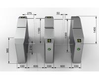 China Pedestrian Sliding Gate Turnstile Anti Pinch Access Control RS232 Interface for sale