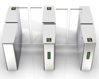 China Bidirectional Sliding Turnstile Gate 220V RFID Access Control Silver 1400mm for sale