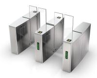 China Bidirectional Sliding Turnstile Gate 220V RFID Access Control Silver 1400mm for sale