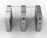 China Anti Tailgating Sliding Gate Turnstile Biometric Access Control Stainless Steel for sale