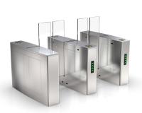 China Anti Pinch Security Sliding Turnstile Gate 304 Stainless Steel IP54 550-900mm Passage Width for sale